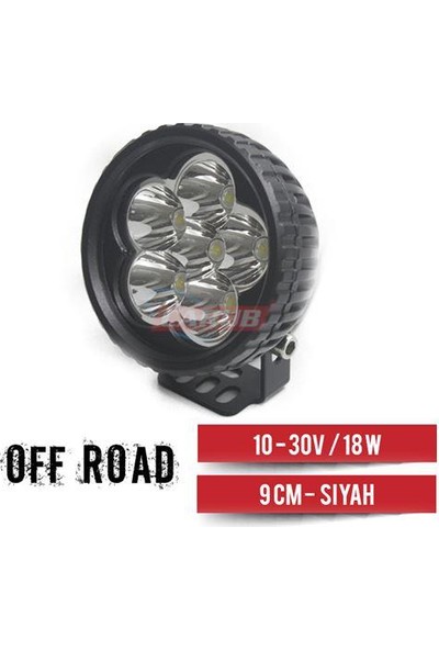 Carub Projektör10-30V 18W Off-Road Yuv 9Cm Siyah
