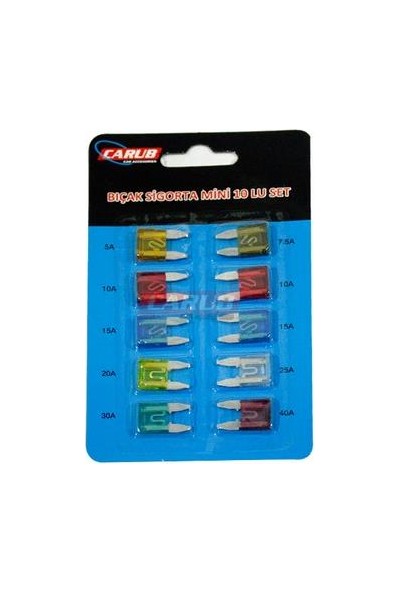 Carub Sigorta Bıçak Mini 10Lu Set