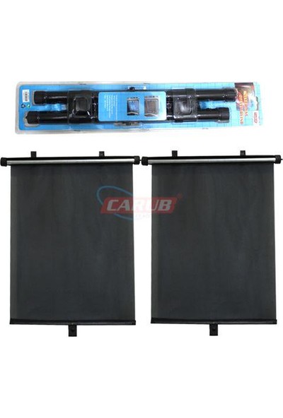 Demircioğlu Güneşlik Perde Yan Makaralı 2Li Siyah