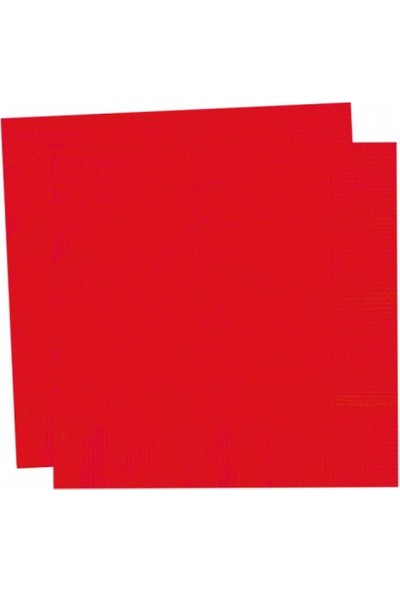 Parti Şöleni Çift Kat Kırmızı Peçete 50 Adet