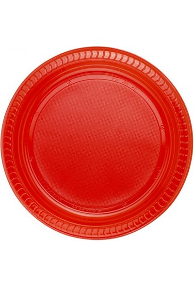 Parti Şöleni Kırmızı Plastik Tabak 25 Adet Parti Şöleni Kırmızı Plastik Tabak 25 Adet