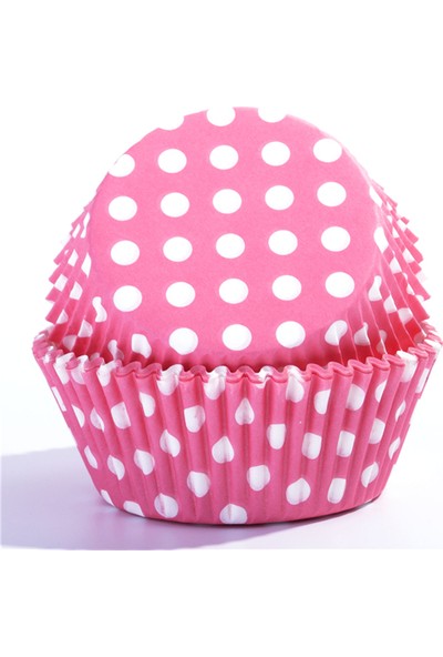 Parti Şöleni Pembe Puanlı Cupcake Kabı 40 Adet Parti Şöleni Pembe Puanlı Cupcake Kabı 40 Adet
