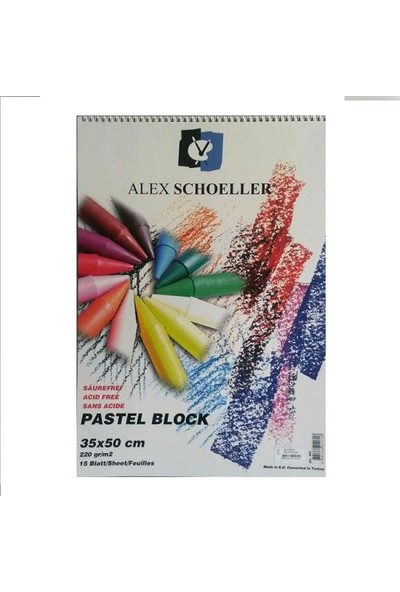 Alex Resim Blok 35X50 220Gr Pastel 15 Li Alx-851