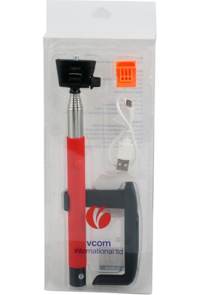 Vcom M404 Bluetooth Kırmızı Selfie Çekim Çubuğu