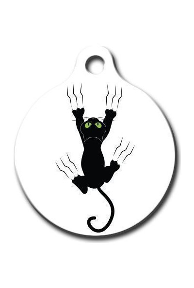 Dalis Pet Tag - Tırmanan Kedi Desenli Yuvarlak Kedi Köpek Künyesi Dalis Pet Tag - Tırmanan Kedi Desenli Yuvarlak Kedi Köpek Künyesi