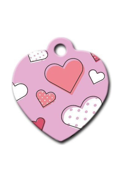 Dalis Pet Tag - Kalp Desenli Kalp Kedi Köpek Künyesi
