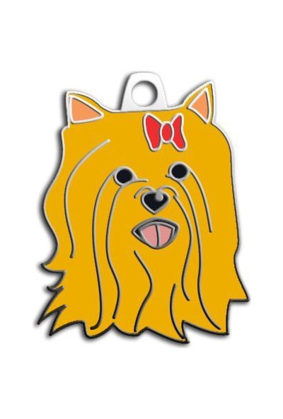 Dalis Pet Tag - York Shire Terrier Köpek Künyesi (Kizil)