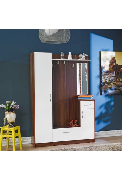 Abre Vm-345 Ceviz Vestiyer Portmanto Ayakkabılık