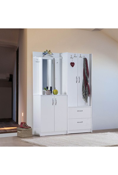 Abre Vm-346348 Beyaz Vestiyer, Portmanto Abre Vm-346348 Beyaz Vestiyer, Portmanto