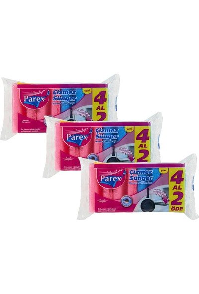 Parex Çizmez Sünger Oluklu 12' Li