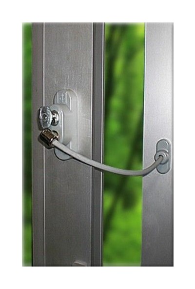 Penkid Kablolu Pvc Pencere Emniyet Kilidi Gri