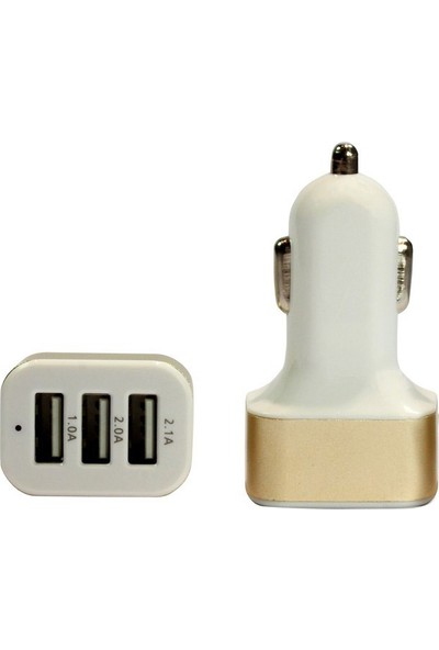 Ti-mesh 3 Usb'Li Renkli Araç Şarjı