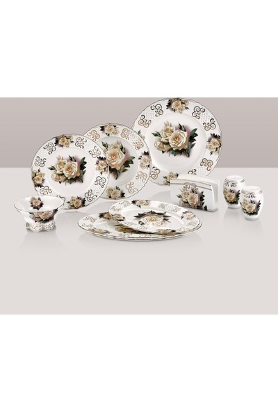 Güral Porselen G Plus 30 Parça 6 Kişilik Prestij Bone Yemek Takımı