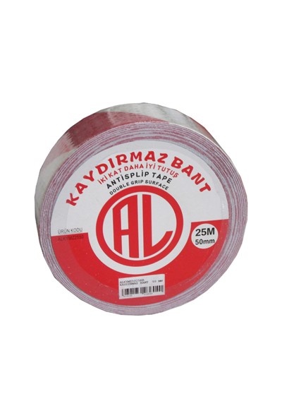 Al Kaydırmaz Zemin Merdiven Kaydırmaz Bant 25Mx50Mm Kırmızı Beyaz Al Kaydırmaz Zemin Merdiven Kaydırmaz Bant 25Mx50Mm Kırmızı Beyaz