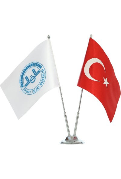 Ekin Bayrakçılık Diyanet İşl. Bşk. ve Türk Bayrağı İkili Masa Bayrak Takımı