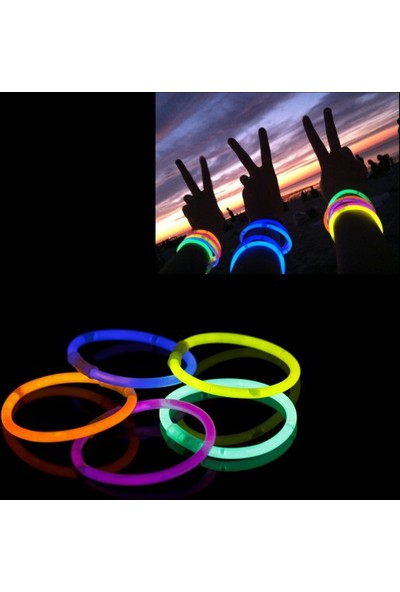 Hergunyeni Glow Stick Bracelet Fosforlu Kırılan Çubuk Bileklik Hergunyeni Glow Stick Bracelet Fosforlu Kırılan Çubuk Bileklik