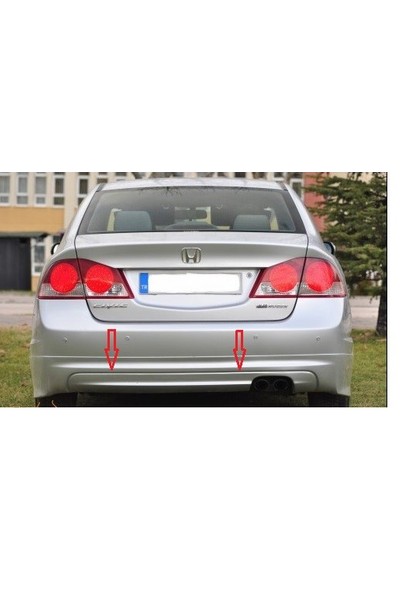 Civic Honda 2006 - 2011 Mugen Arka Tampon Eki - Boyasız Civic Honda 2006 - 2011 Mugen Arka Tampon Eki - Boyasız