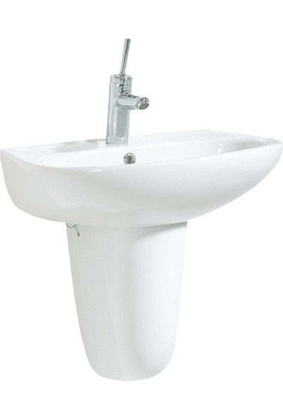 Creavit Sedef Yarım Ayak Lavabo 45X60 Cm Beyaz Creavit Sedef Yarım Ayak Lavabo 45X60 Cm Beyaz