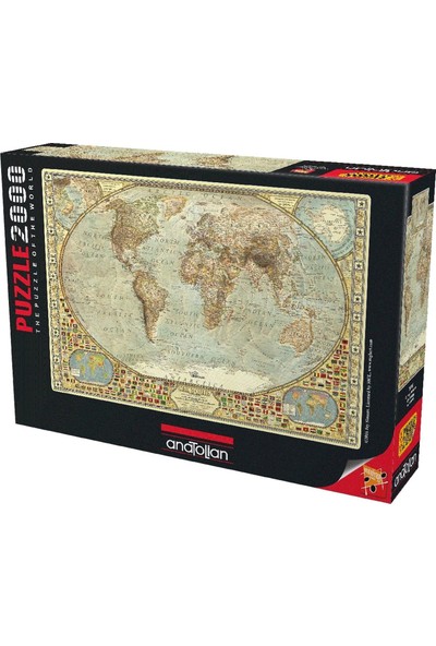 Anatolian 2000 Parça Dünya Haritası Puzzle