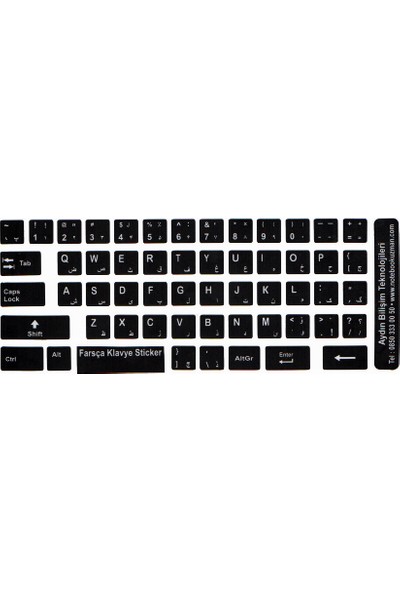 Notebook Uzman Farsça Klavye Sticker, İranca Klavye Etiketi, Notebook Ve Pc Uyumlu Notebook Uzman Farsça Klavye Sticker, İranca Klavye Etiketi, Notebook Ve Pc Uyumlu