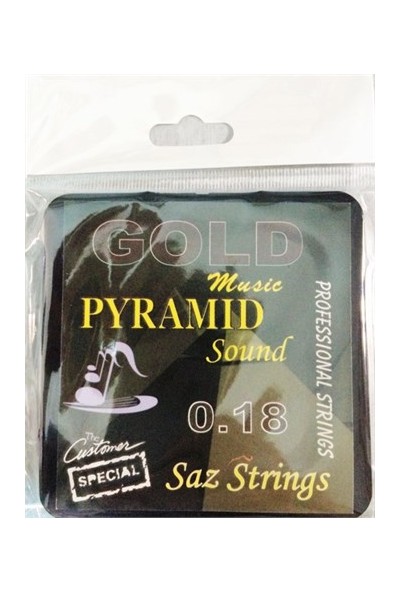 Gold Pyramid 0,18 Kısa Sap Profosyonel Bağlama Teli Takımı