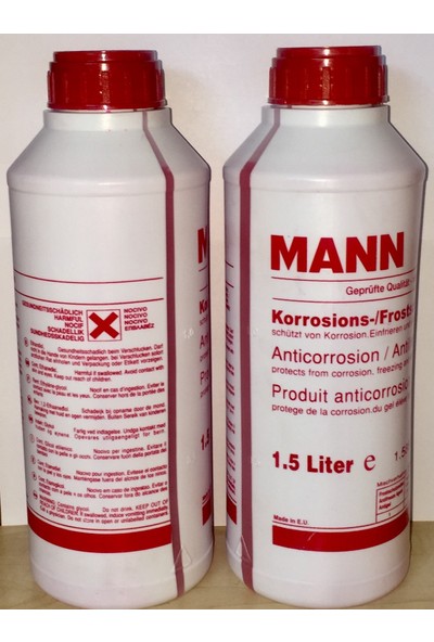 Mannkırmızı  Organik 1.5 Lt Antifriz(2 Adet) -37 Derece Mannkırmızı  Organik 1.5 Lt Antifriz(2 Adet) -37 Derece