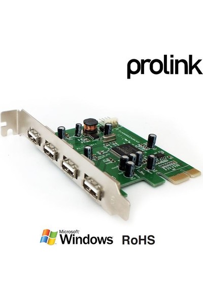 Prolink Pcıe Usb 2.0 4+1 Port Kart Peu2410
