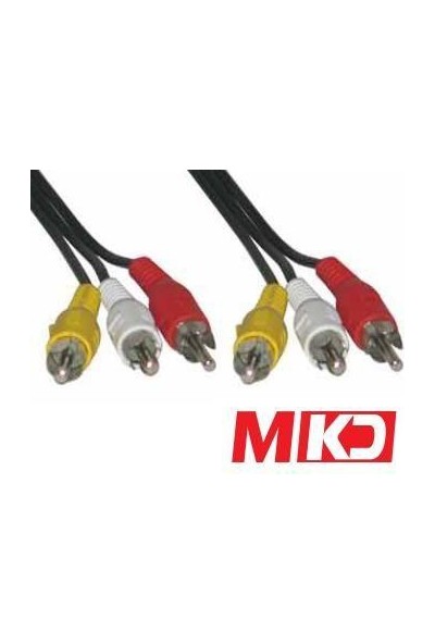 Mkd Mk-Rca22 Video Stereo Ses Rca-Rca ( Vcd Kablosu ) Kablo 1.8 Metre Mk-Rca22 Mkd Mk-Rca22 Video Stereo Ses Rca-Rca ( Vcd Kablosu ) Kablo 1.8 Metre Mk-Rca22