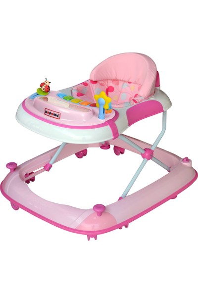 Papetto 120 Crab Silikon Tekerli Yürüteç / Pembe Papetto 120 Crab Silikon Tekerli Yürüteç / Pembe