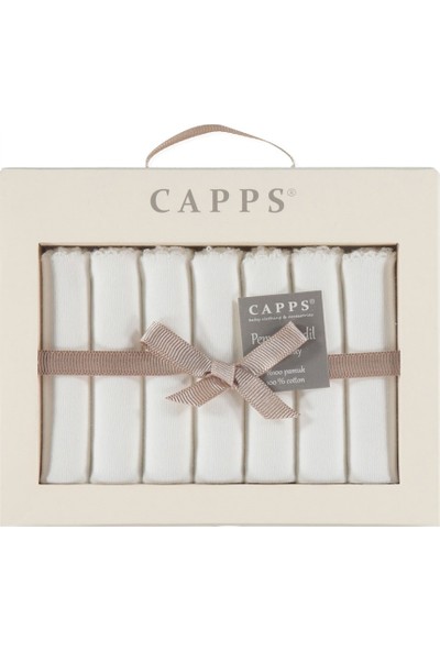 Capps 7'li Organik %100 Pamuk Bebek Ağız Mendili