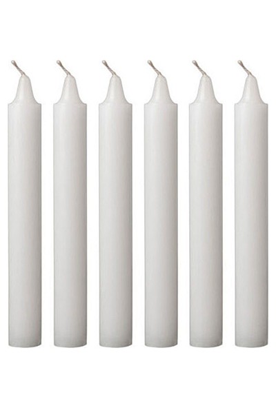 Tvshopmarket 6 Lı Beyaz Bakkal Mum