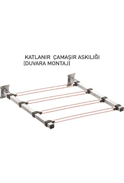 Yıl-Tem Katlanır Çamaşır Askılığı - Duvara Montaj