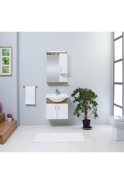 Kare Banyo Akyazı 55 Cm Banyo Dolabı Mdf