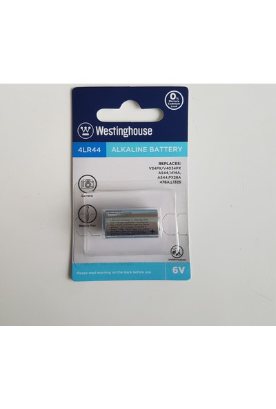 Westinghouse 4LR44 Alkalin 6v Köpek Tasma Pili Tekli Blister Ambalaj Westinghouse 4LR44 Alkalin 6v Köpek Tasma Pili Tekli Blister Ambalaj