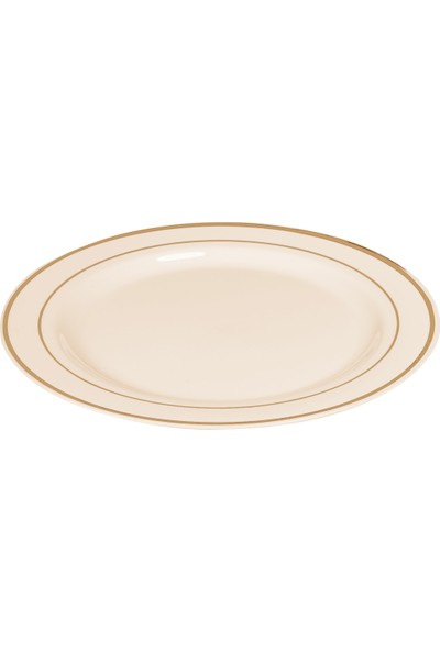 KullanAtMarket Porselen Görünümlü Gold Plastik Tabak 19 cm - 6 Adet KullanAtMarket Porselen Görünümlü Gold Plastik Tabak 19 cm - 6 Adet