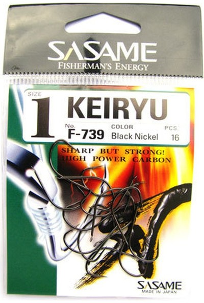 Sasame F-739 Keiryu Olta İğnesi No:5 Siyah Nikel Sasame F-739 Keiryu Olta İğnesi No:5 Siyah Nikel