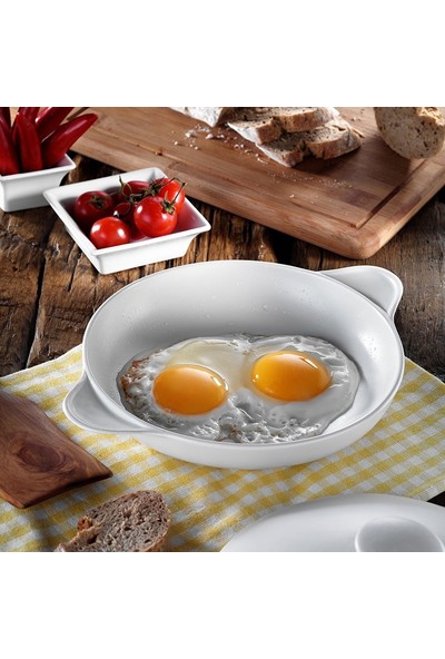 Kütahya Porselen Porflame Porselen 21 Cm Kapaklı Tava