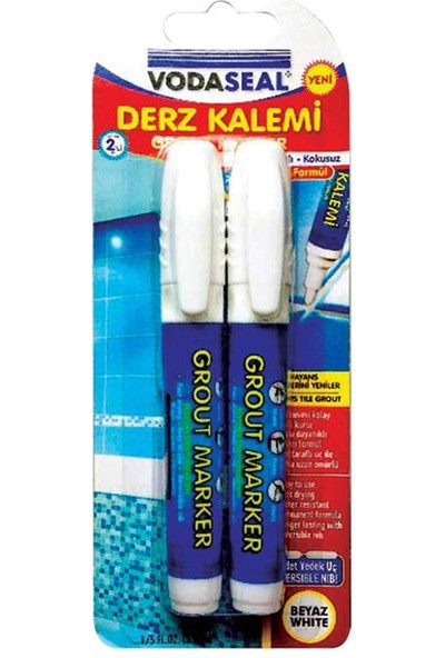 Vodaseal Derz Kalemi 2Lı Yedek Uçlu Beyaz Vodaseal Derz Kalemi 2Lı Yedek Uçlu Beyaz