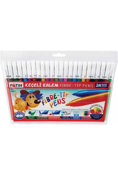 Fatih Keçeli Boya Kalemi 24 Renk