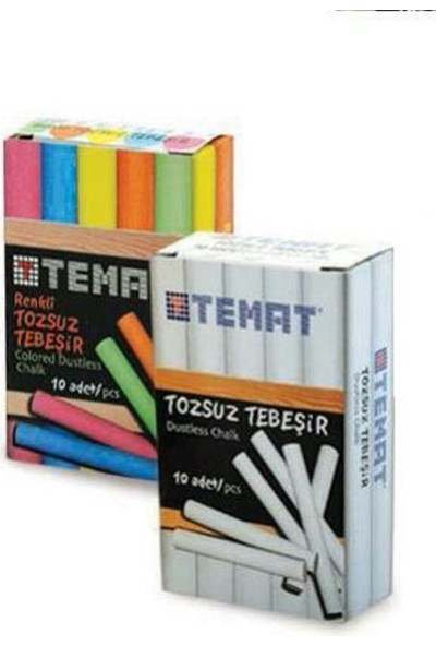 Temat Tebeşir 10'lu Renkli Temat Tebeşir 10'lu Renkli
