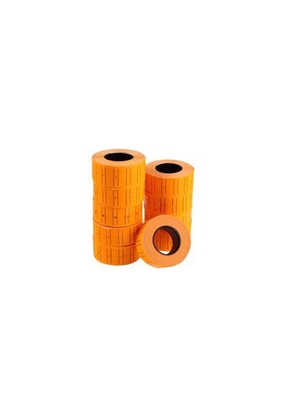Tanex 12x21 mm Çizgili Flo Turuncu Fiyat Etiket 600 Adet Tanex 12x21 mm Çizgili Flo Turuncu Fiyat Etiket 600 Adet