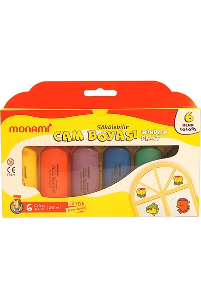 Monami Cam Boyası 6 Renk Normal