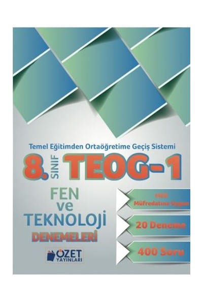 Özet Yayınları 8. Sınıf Teog 1 Fen Ve Teknoloji Denemeleri Özet Yayınları 8. Sınıf Teog 1 Fen Ve Teknoloji Denemeleri