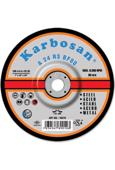 Karbosan Metal Taşlama Taşı 180 X 8.0 X 22.23