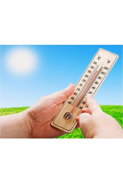 Pratik Ahşap Oda Termometresi