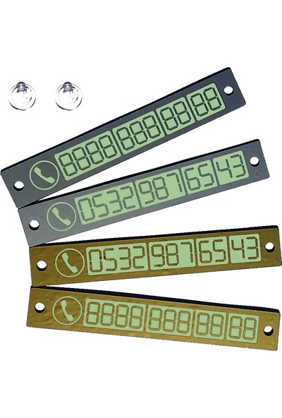 Original Boutique Araba Ve İş Yeri İçin Fosforlu Telefon Plakası