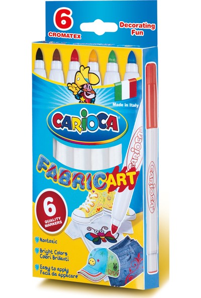 Carioca Cromatex Kumaş Boyama - 6 Adet Kalem