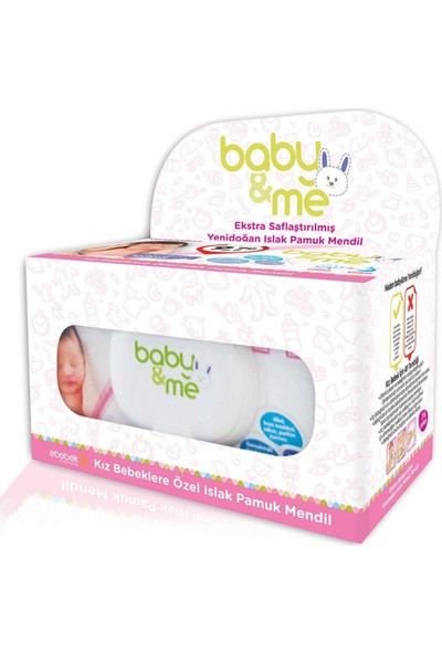 baby&me Yenidoğan Pamuk Mendil Kız 3 Paket 40LI baby&me Yenidoğan Pamuk Mendil Kız 3 Paket 40LI