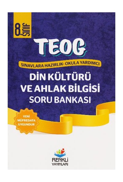 Renkli Yayınları Teog1 8. Sınıf T.C. Din Kültürü Ve Ahlak Bilgisi Soru Bankası
