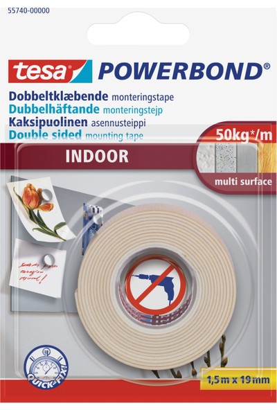 Tesa Montaj Bandı 19Mmx1.5M İç Mekan 55740 Tesa Montaj Bandı 19Mmx1.5M İç Mekan 55740